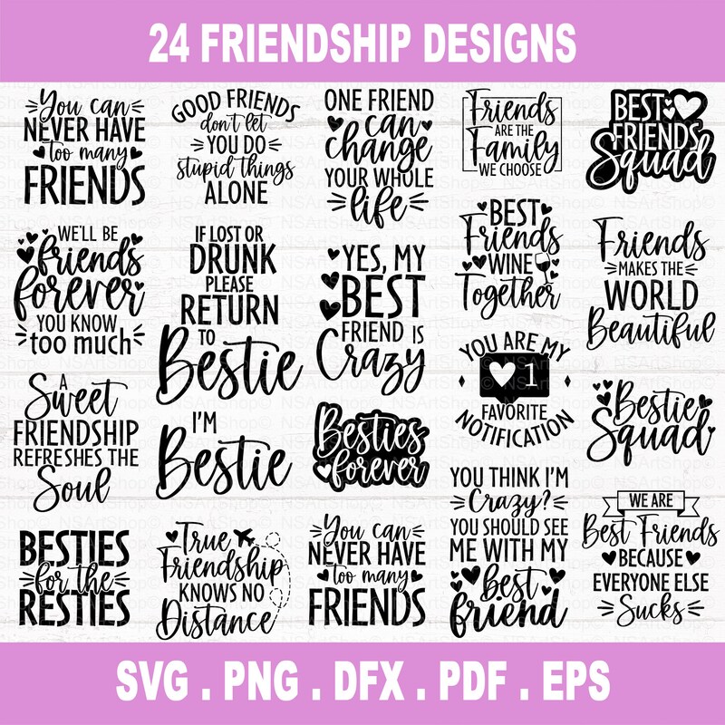 Friendship Svg - Etsy