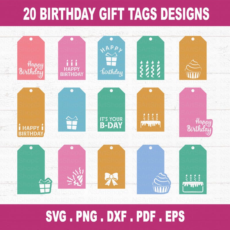 Happy Birthday Tags - Etsy