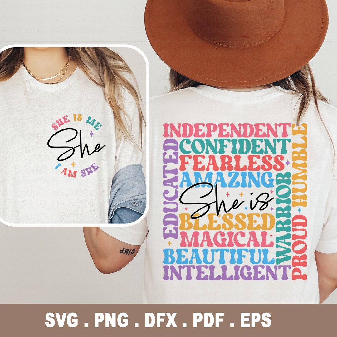 She is Me SVG, Postive Quotes Svg, Woman Affirmation Svg, Motivational ...