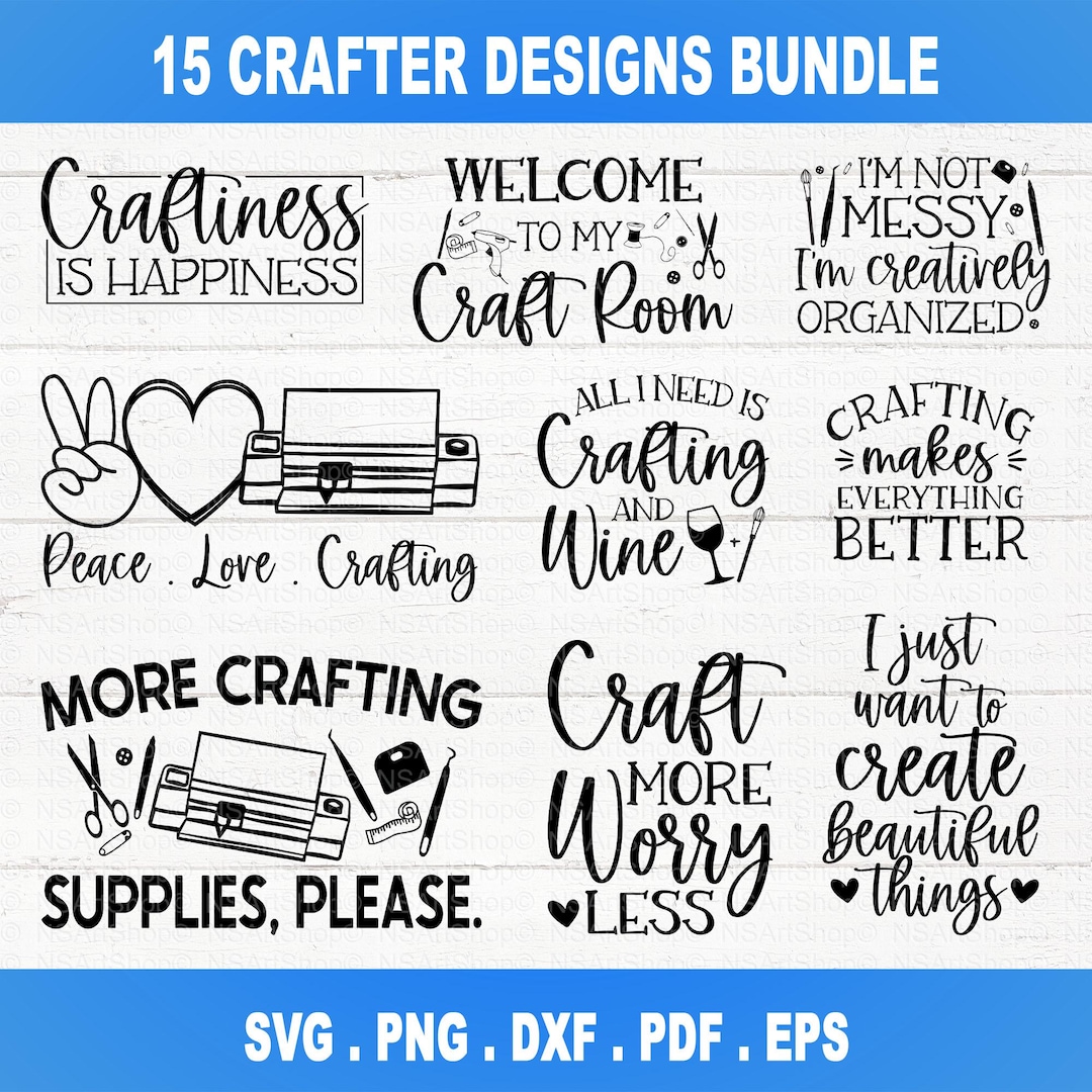 Crafting Svg Bundle, Crafter Svg, Crafty Svg, Craft Svg, Crafter Quotes ...