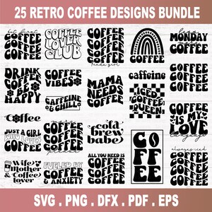 Coffee SVG Bundle, Retro Coffee SVG Bundle, Coffee Svg File, Iced ...