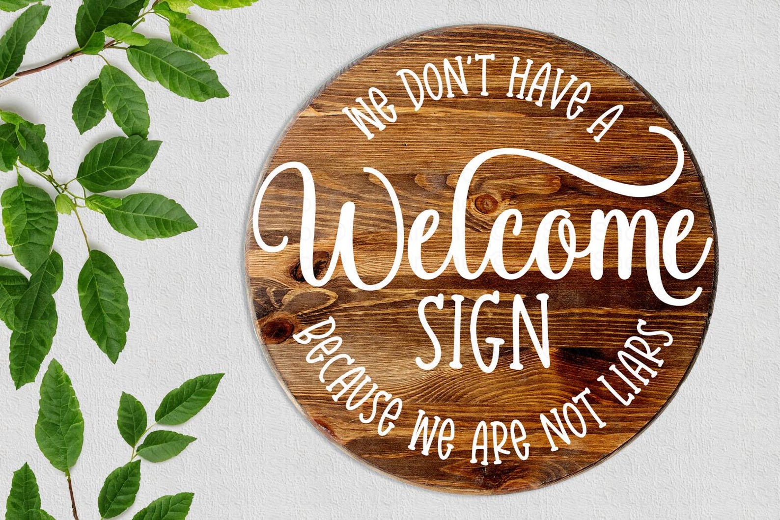 Round Welcome Sign SVG Bundle: Door Hanger Design, Farmhouse, Home ...
