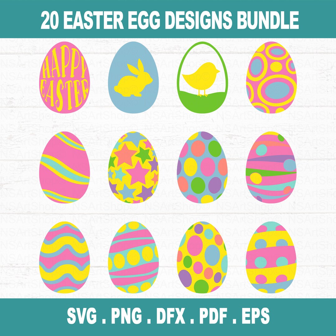 Easter Egg Svg, Easter Svg Bundle, Easter Egg Clipart, Easter Cut Files ...