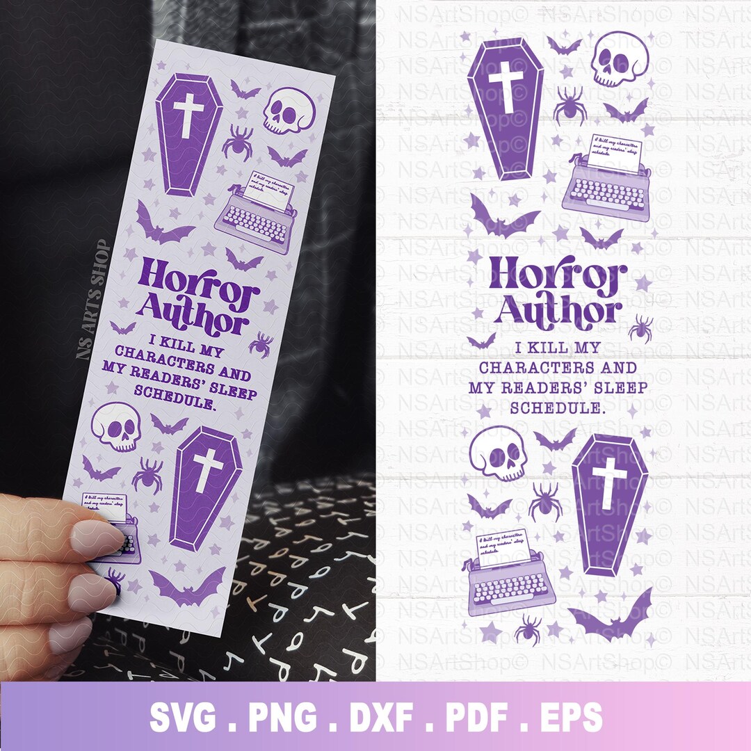 Bookmark SVG: Horror Bookish PNG, Scary Book, Author, Writer Design - Etsy