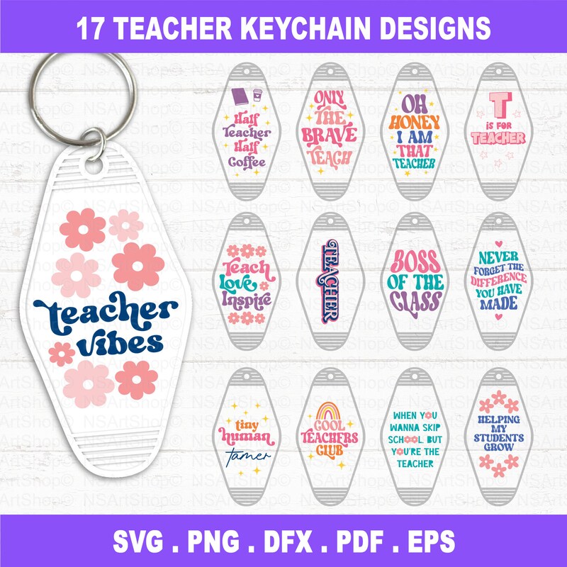 Teacher Keychain - Etsy