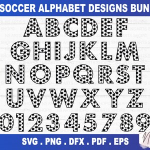 Soccer SVG Bundle, Soccer Letters and Numbers Svg, Monogram Soccer Svg ...