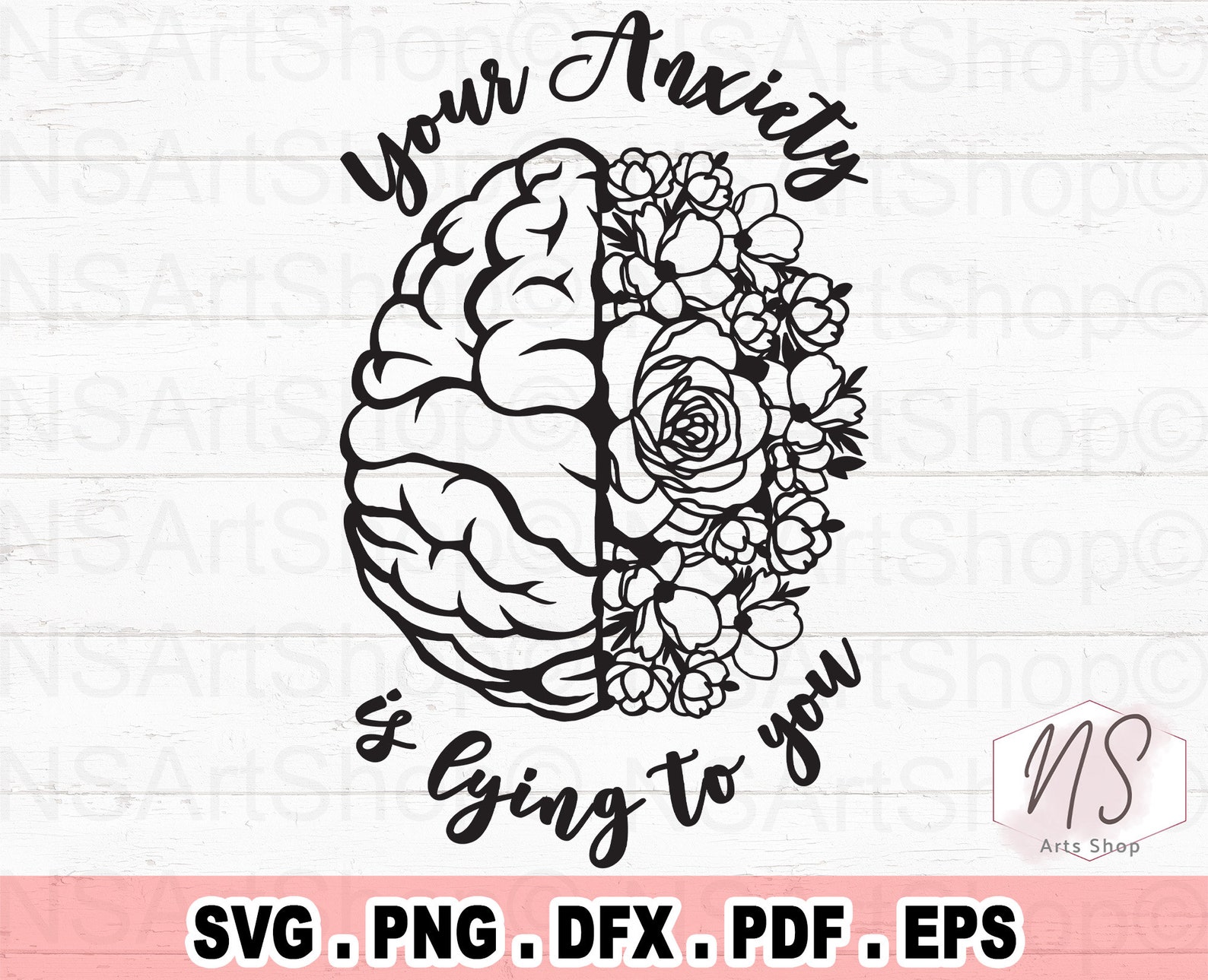 Anxiety Svg Mental Health SVG Bundle Your Anxiety is Lying - Etsy Canada