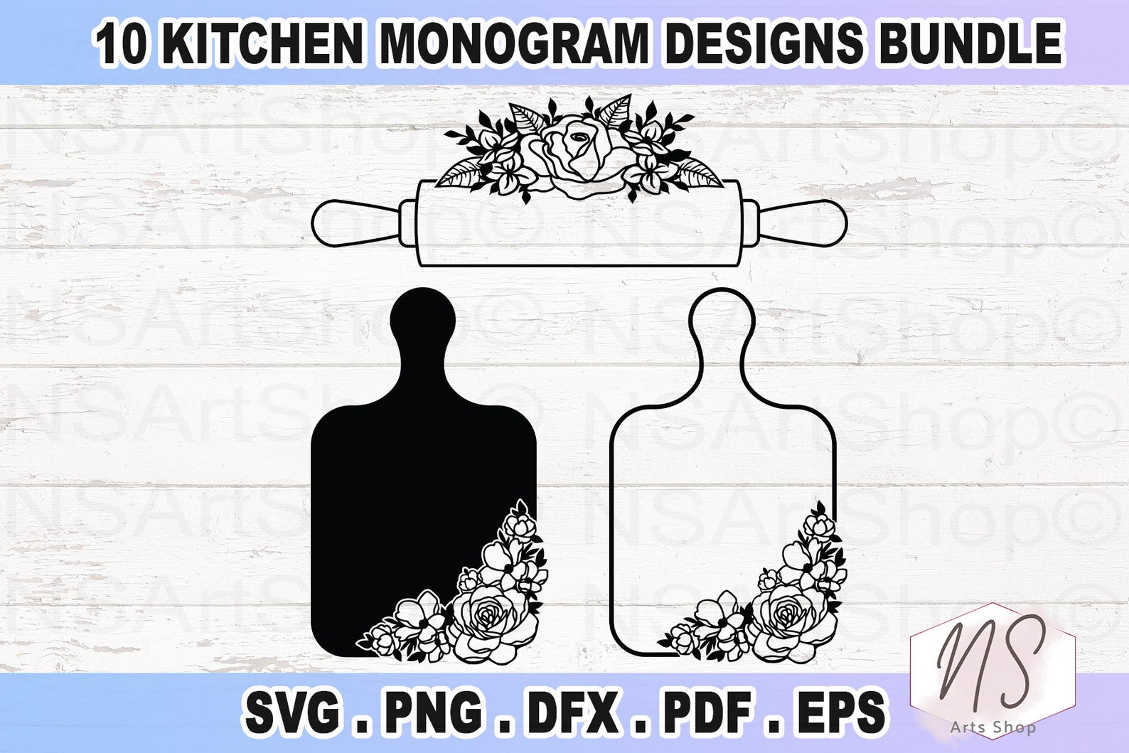Kitchen Split Frame SVG Kitchen Svg Kitchen Monogram Svg - Etsy