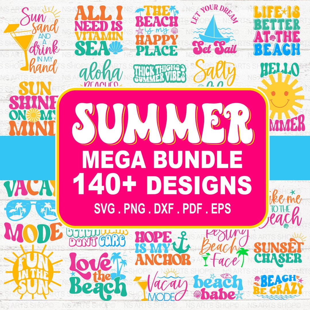 Summer SVG Bundle: Beach Vacation Designs - Cricut, Cut Files ...
