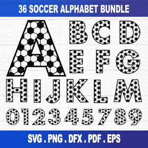 Soccer SVG Bundle, Soccer Letters and Numbers Svg, Monogram Soccer Svg ...