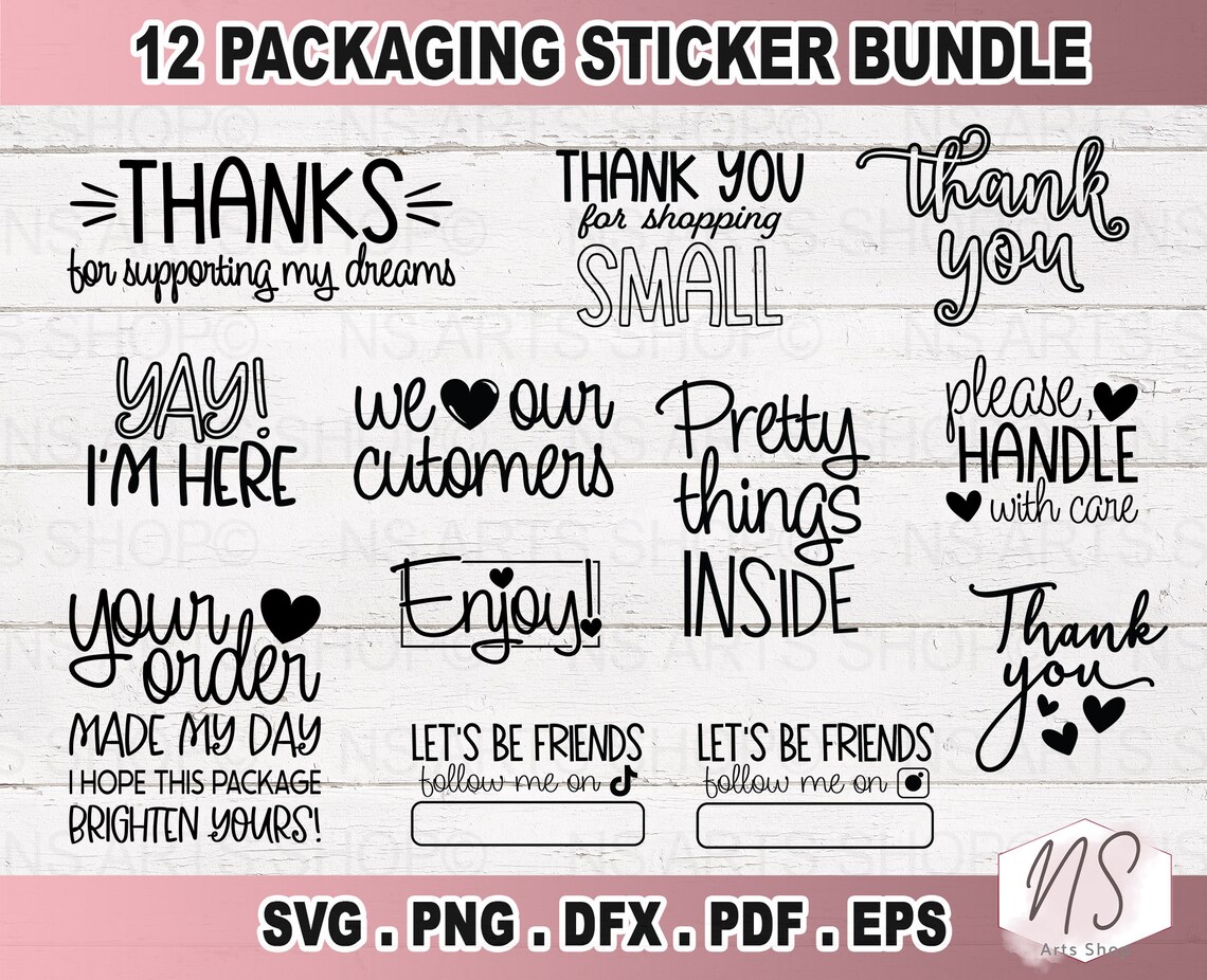 Digital Thank You Stickers Png Thank You Svg Label Svg - Etsy