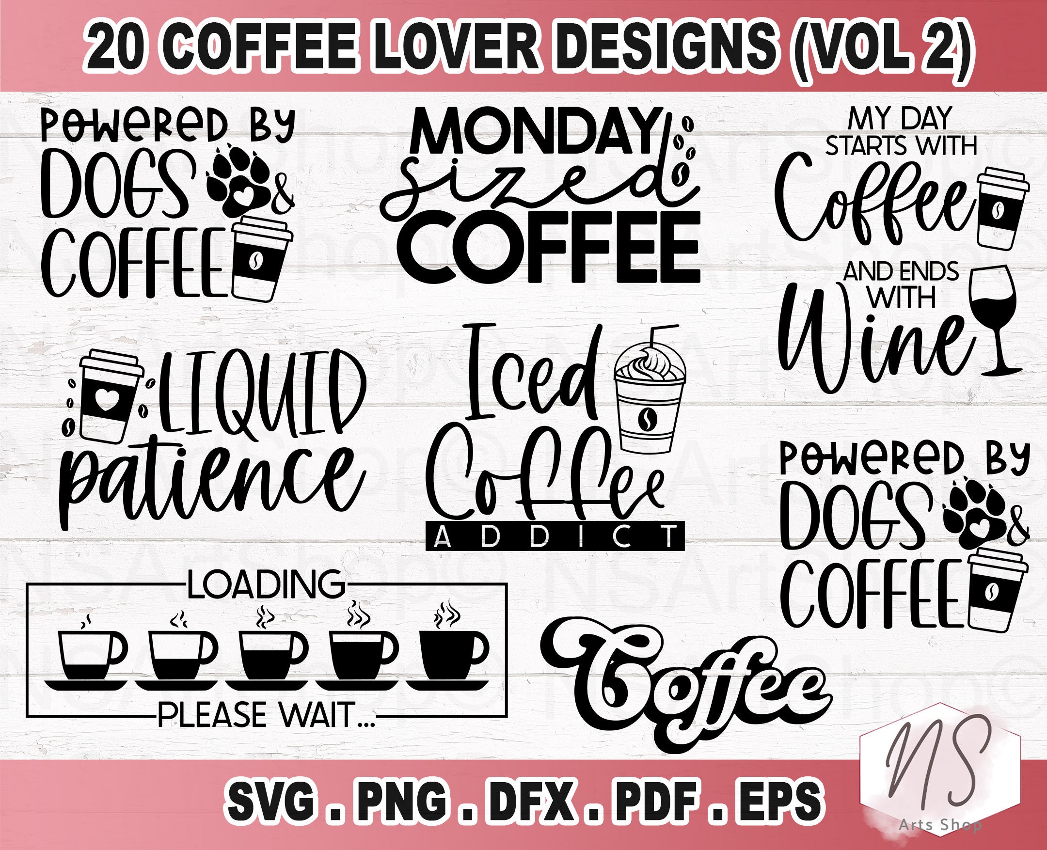 Coffee SVG Bundle Coffee Bar Sign SVG Caffeine Queen Coffee - Etsy UK