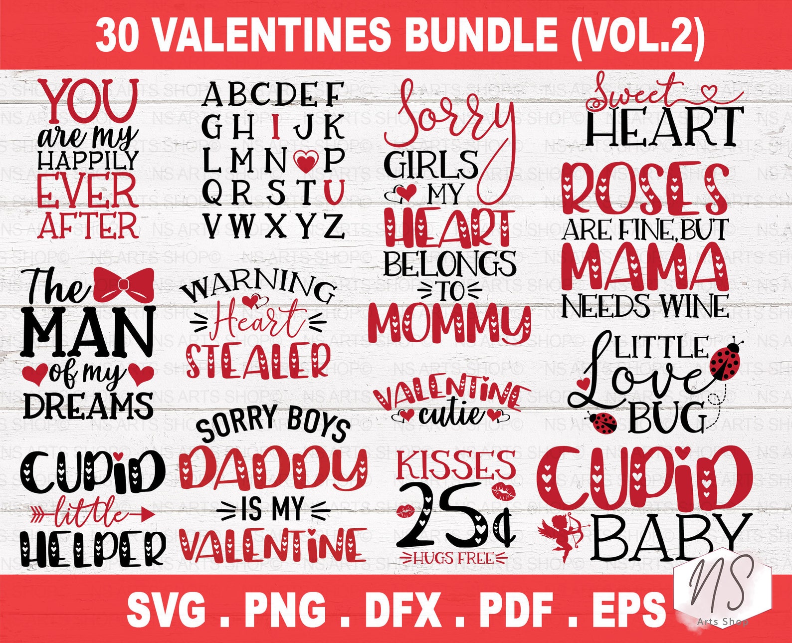 Valentine Svg Bundle Valentines Day Svg Bundle Love Svg - Etsy