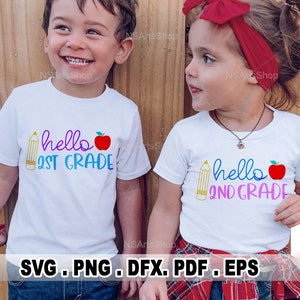 Back to School SVG Bundle, First Day of School Svg, Hello Second Grade ...