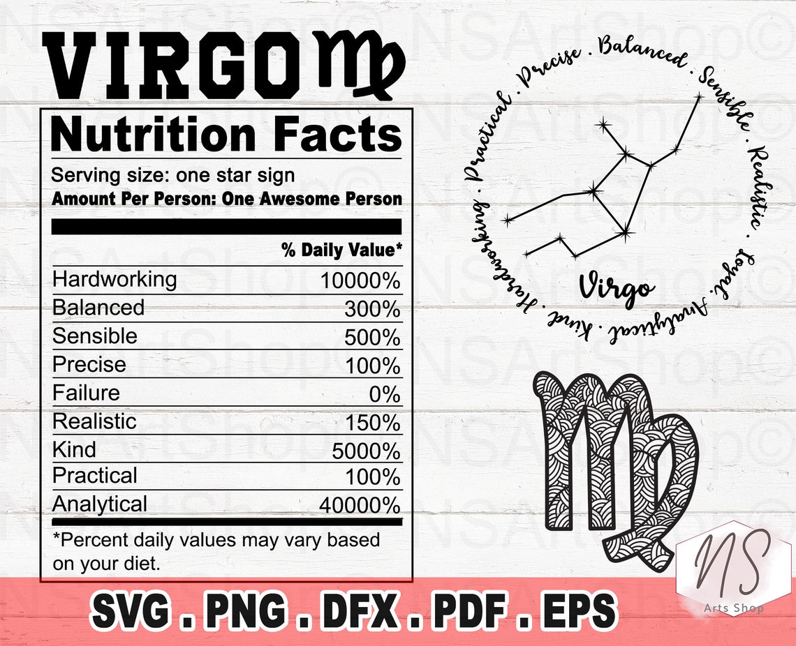 Virgo Zodiac Sign SVG Astrology Signs Svg Zodiac Symbols - Etsy