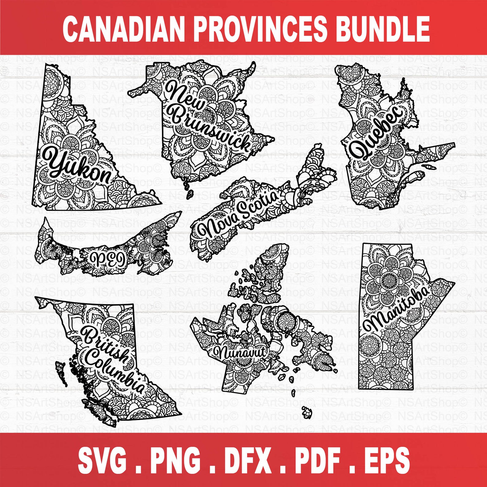 Canada Provinces SVG Bundle, Canada Svg Bundle, Canada Eh SVG, Map ...