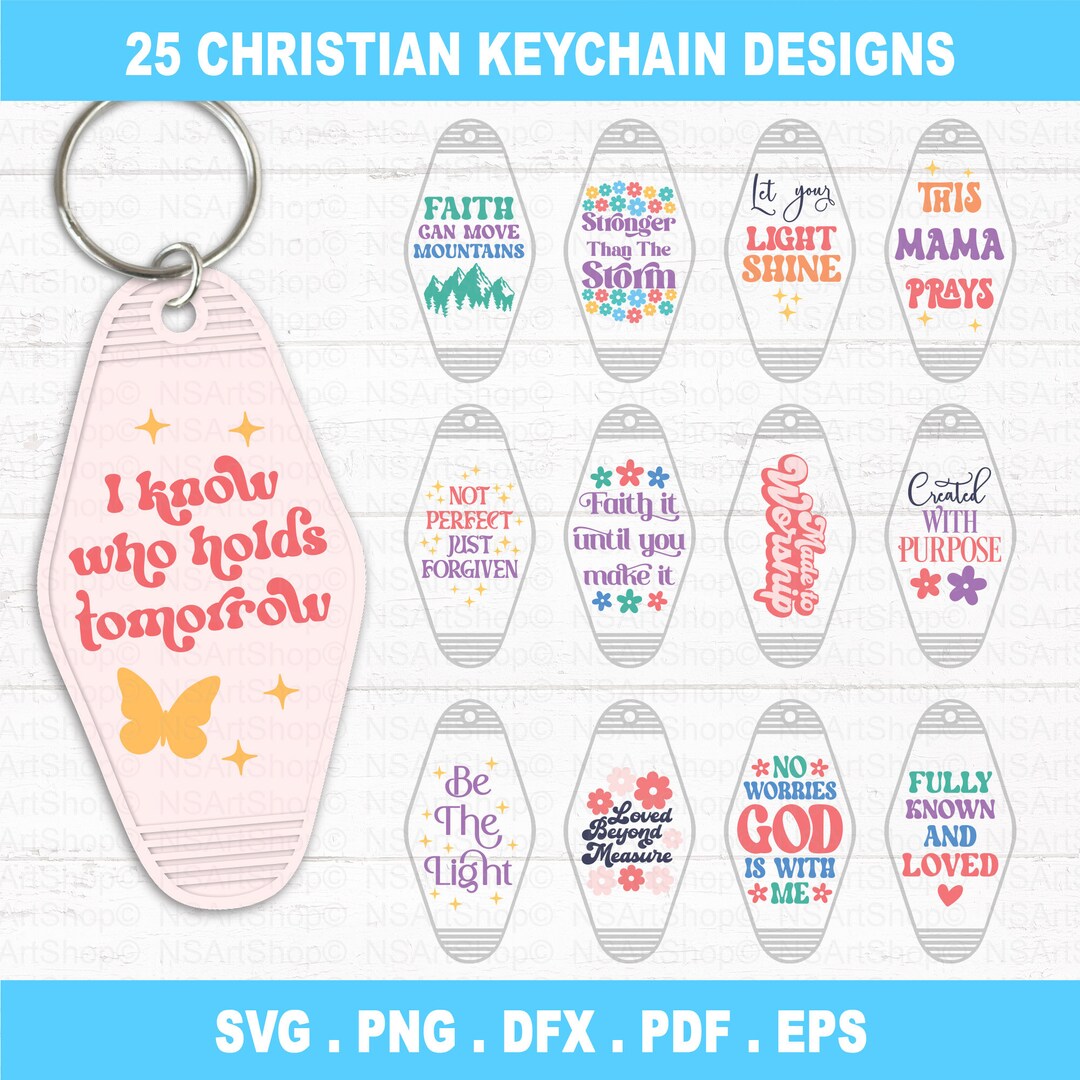 Christian Motel Keychain SVG Bundle, Religious Hotel Keychain Svg ...