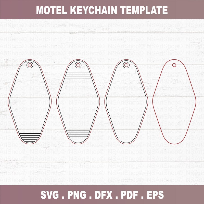 Motel Keychain Template - Etsy