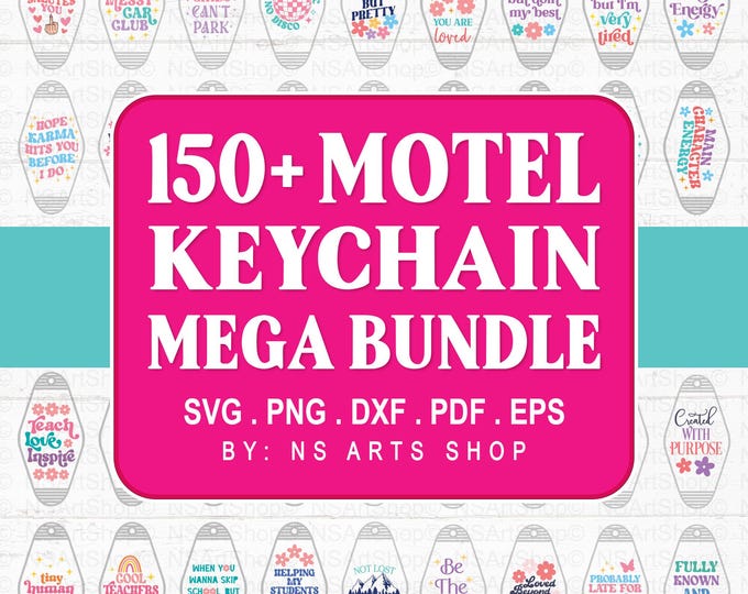 Motivational Motel Keychain SVG Bundle, Motivational Hotel Keychain Svg ...