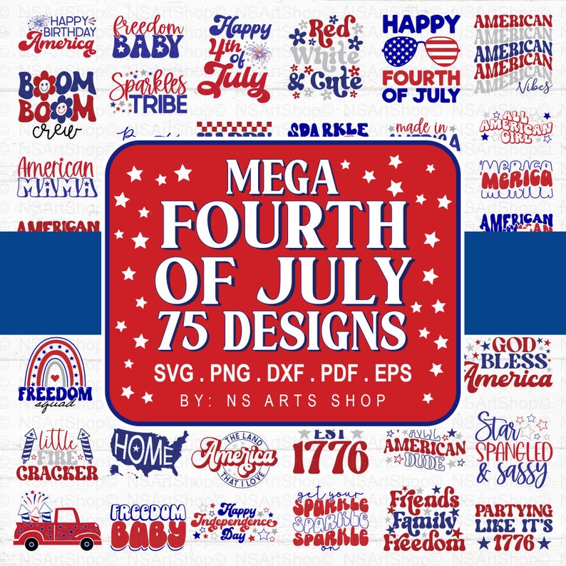 Fourth of July SVG Bundle: Independence Day Designs, Patriotic Files ...