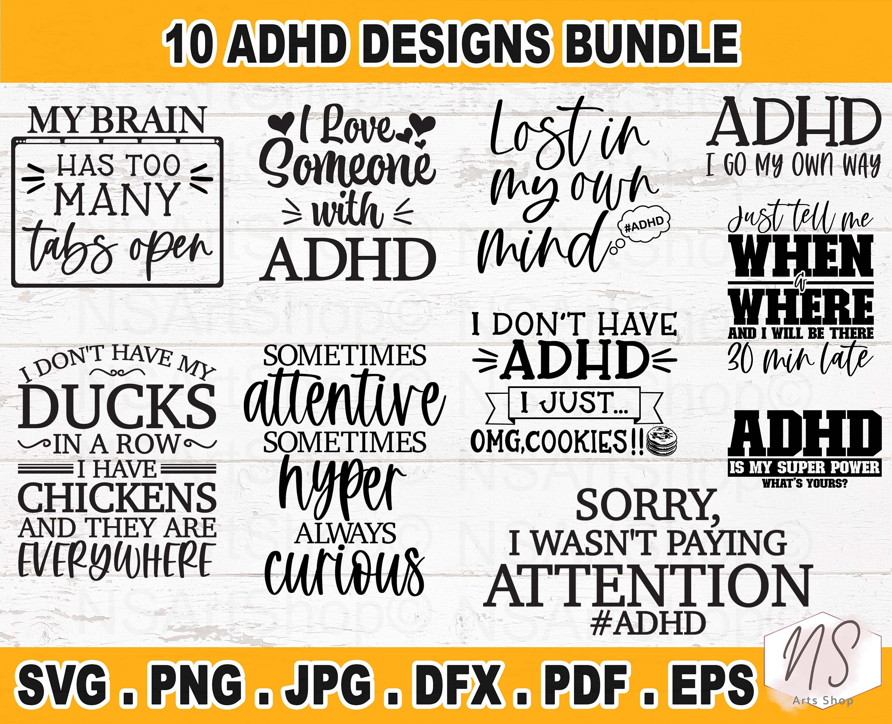 ADHD Svg Bundle ADHD Awareness ADHD Cut File Kid Awareness - Etsy Australia