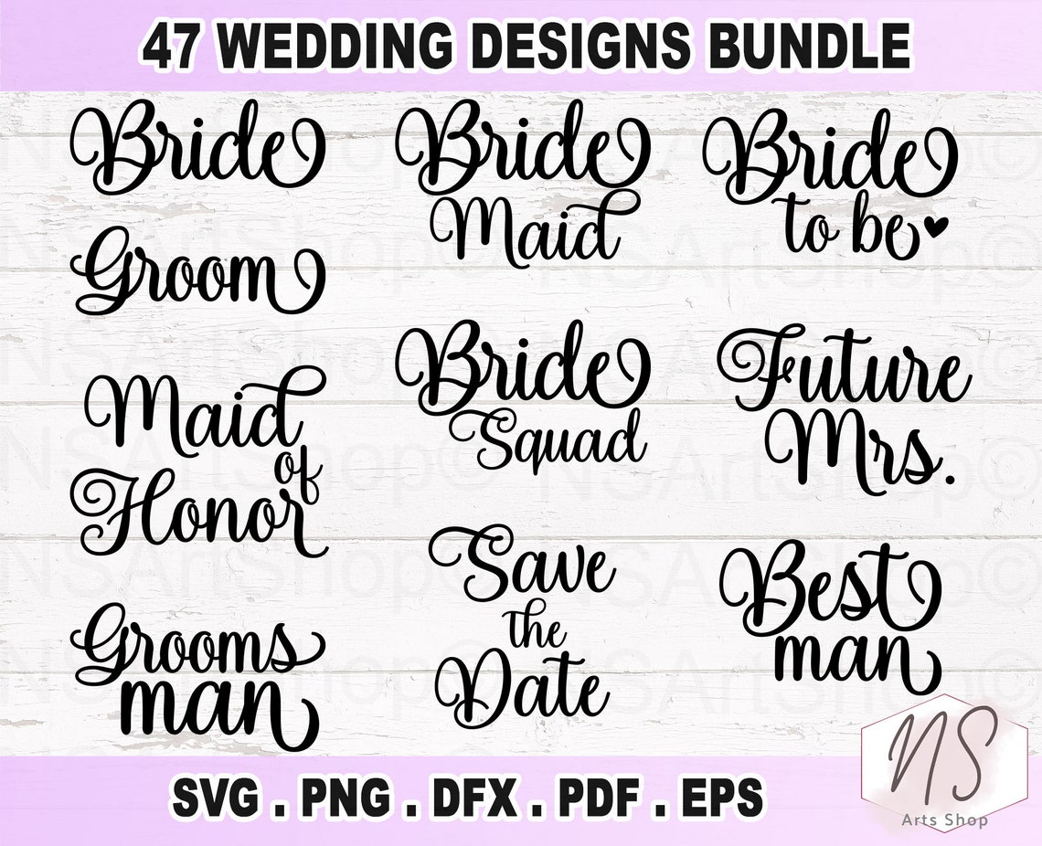 Wedding Svg Bundle Wedding Sign Bundle Wedding Svg Wedding - Etsy
