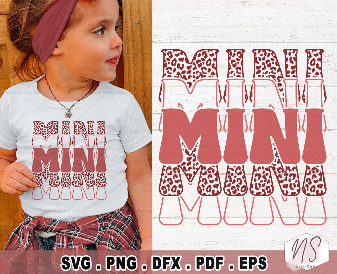 Retro Mini Svg, Mini Svg, Mom Life Svg, Leopard Mini Svg, Mini Clipart ...