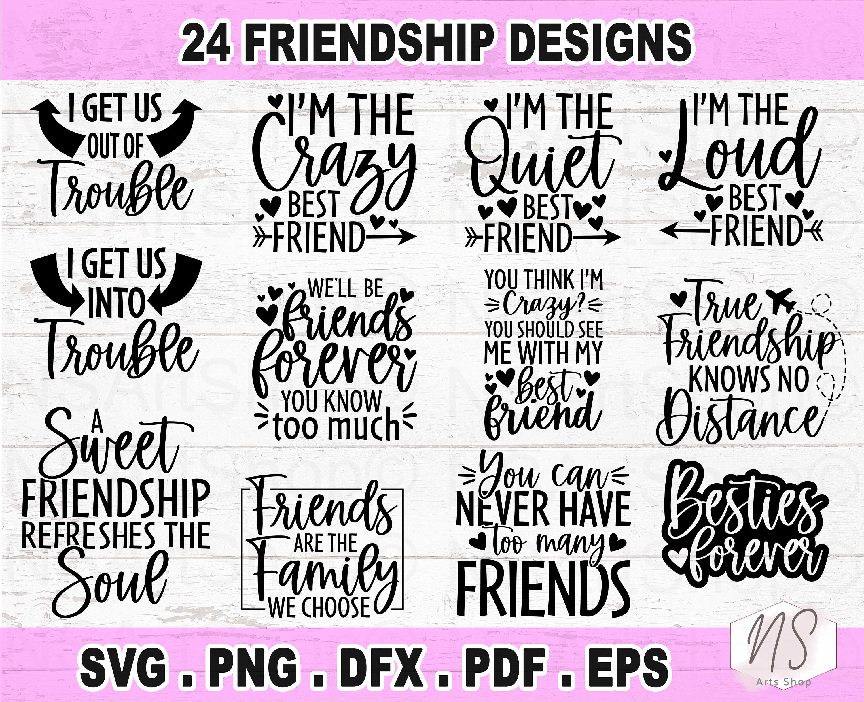 Friendship Svg Bundle Friendship Svg Bestie to the - Etsy