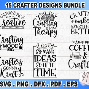 Crafting Svg Bundle, Crafter Svg, Crafty Svg, Craft Svg, Crafter Quotes ...