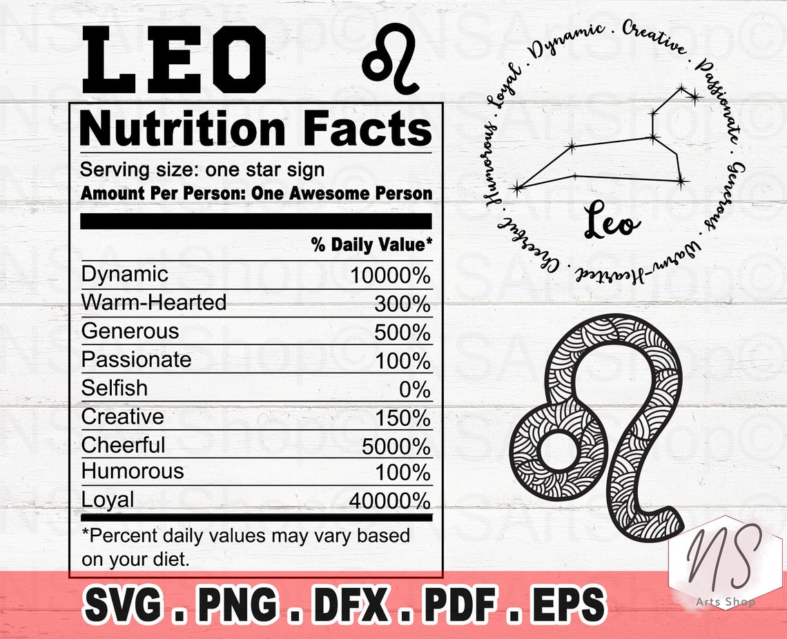 Leo Zodiac Sign SVG Bundle Astrology Signs Svg Zodiac - Etsy