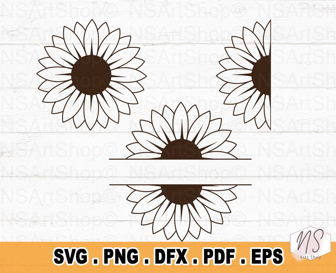 Sunflower Svg Bundle Sunflower Monogram SVG Love Peace - Etsy