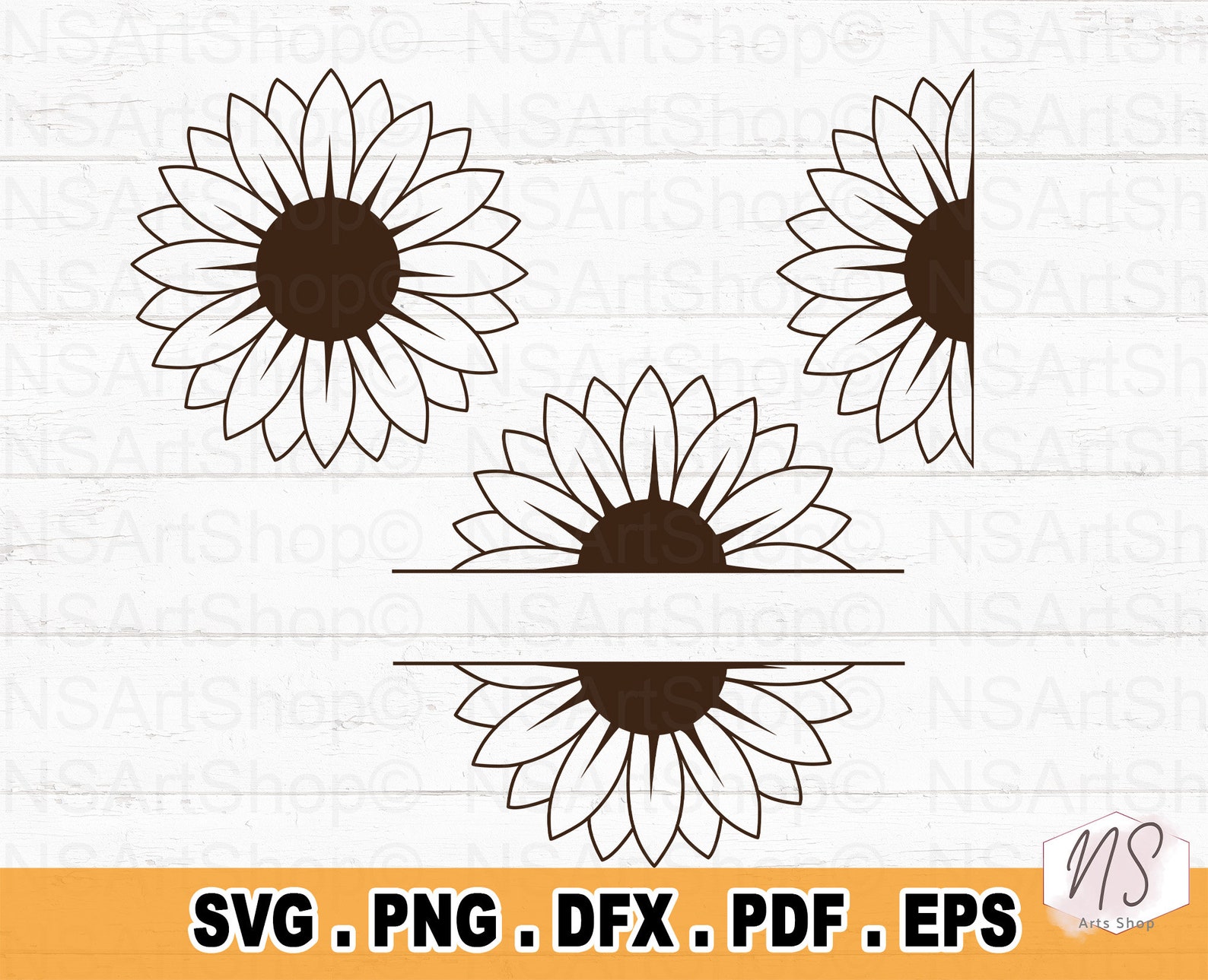 Sunflower Svg Bundle Sunflower Monogram SVG Love Peace - Etsy