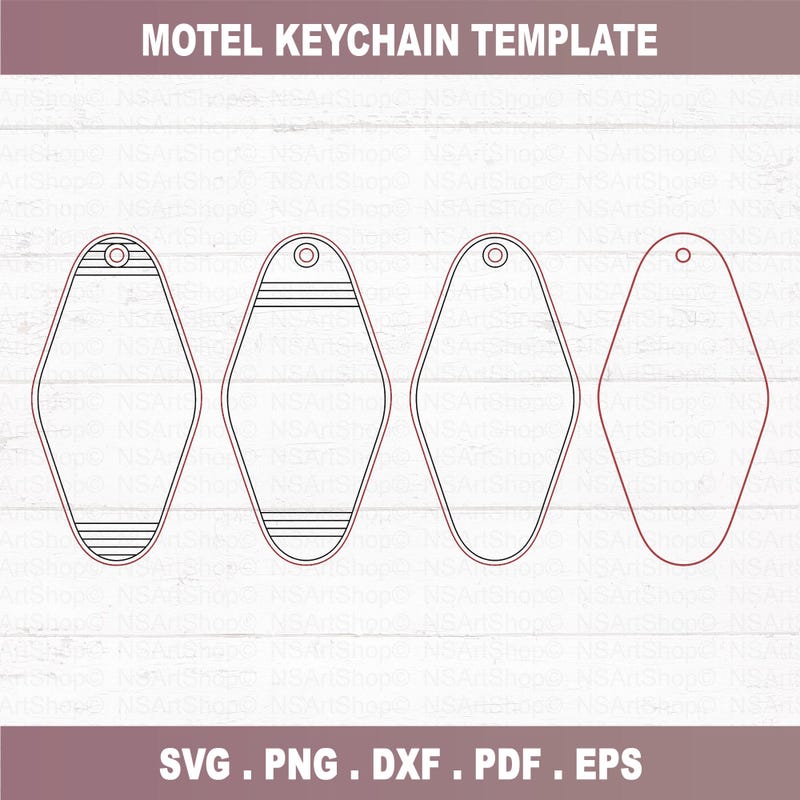 Motel Keychain Template - Etsy