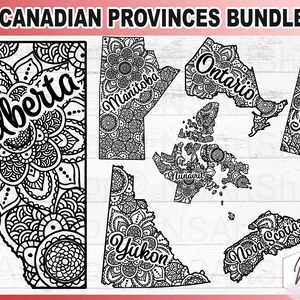 Canada Provinces SVG Bundle, Canada Svg Bundle, Canada Eh SVG, Map ...