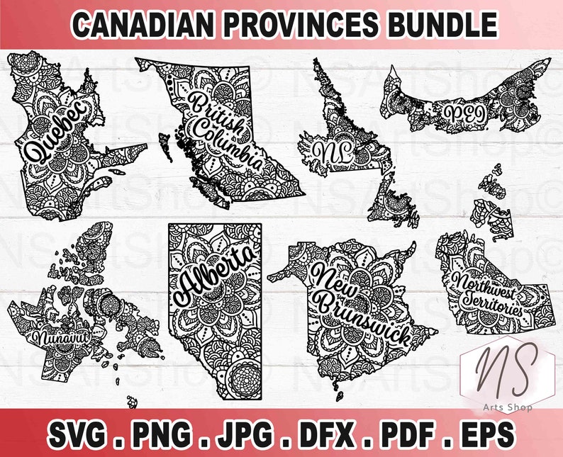 Canada Provinces SVG Bundle Canada Svg Bundle Canada Eh SVG - Etsy
