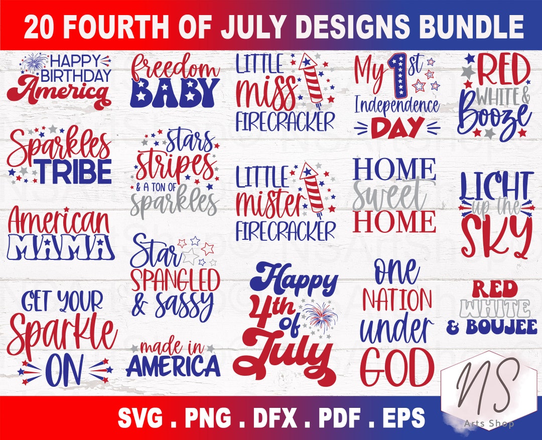 4th of July SVG Bundle July 4th SVG Fourth of July Svg - Etsy