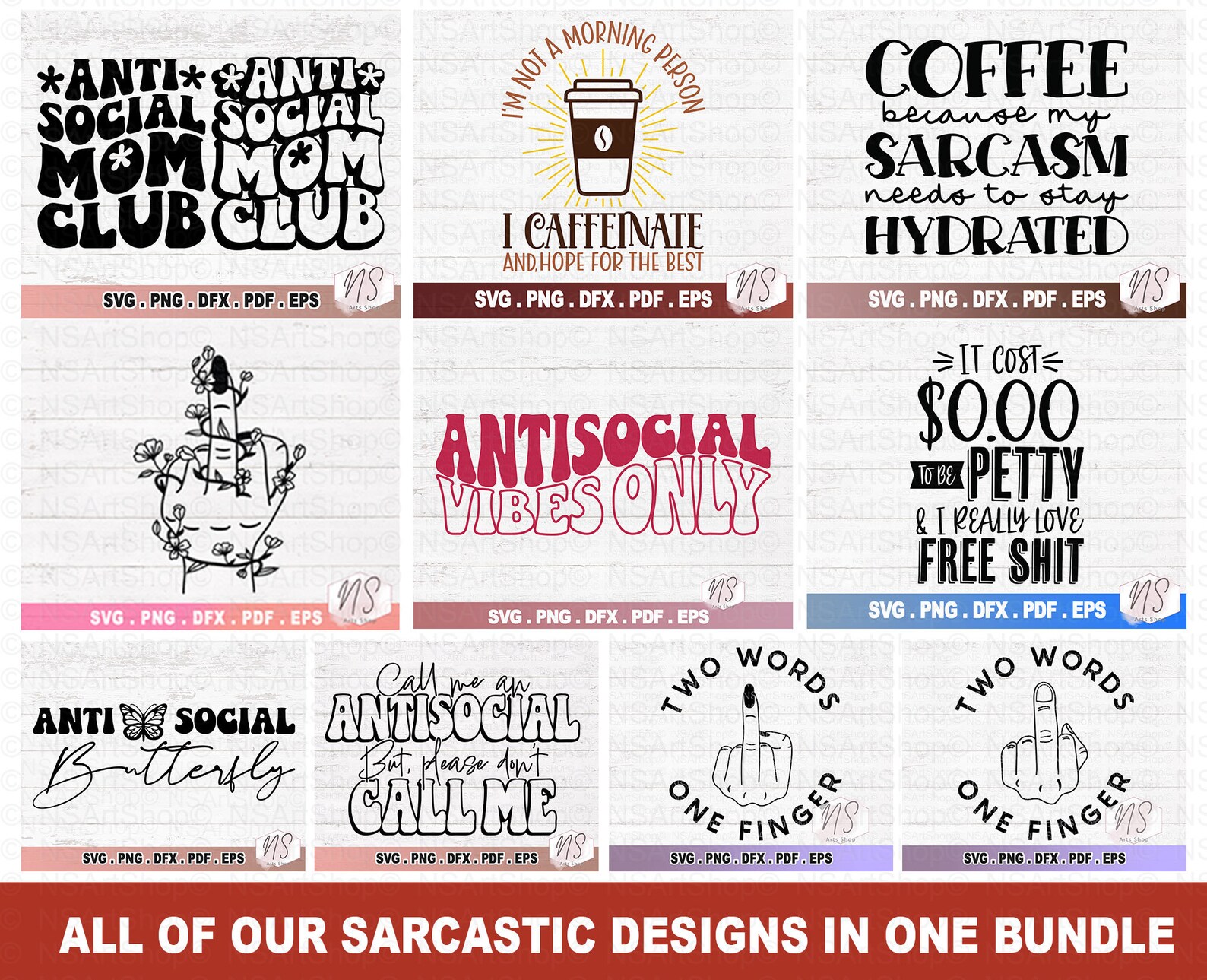 Sarcastic SVG Bundle: Mega Sassy and Snarky Designs - Digital Download ...