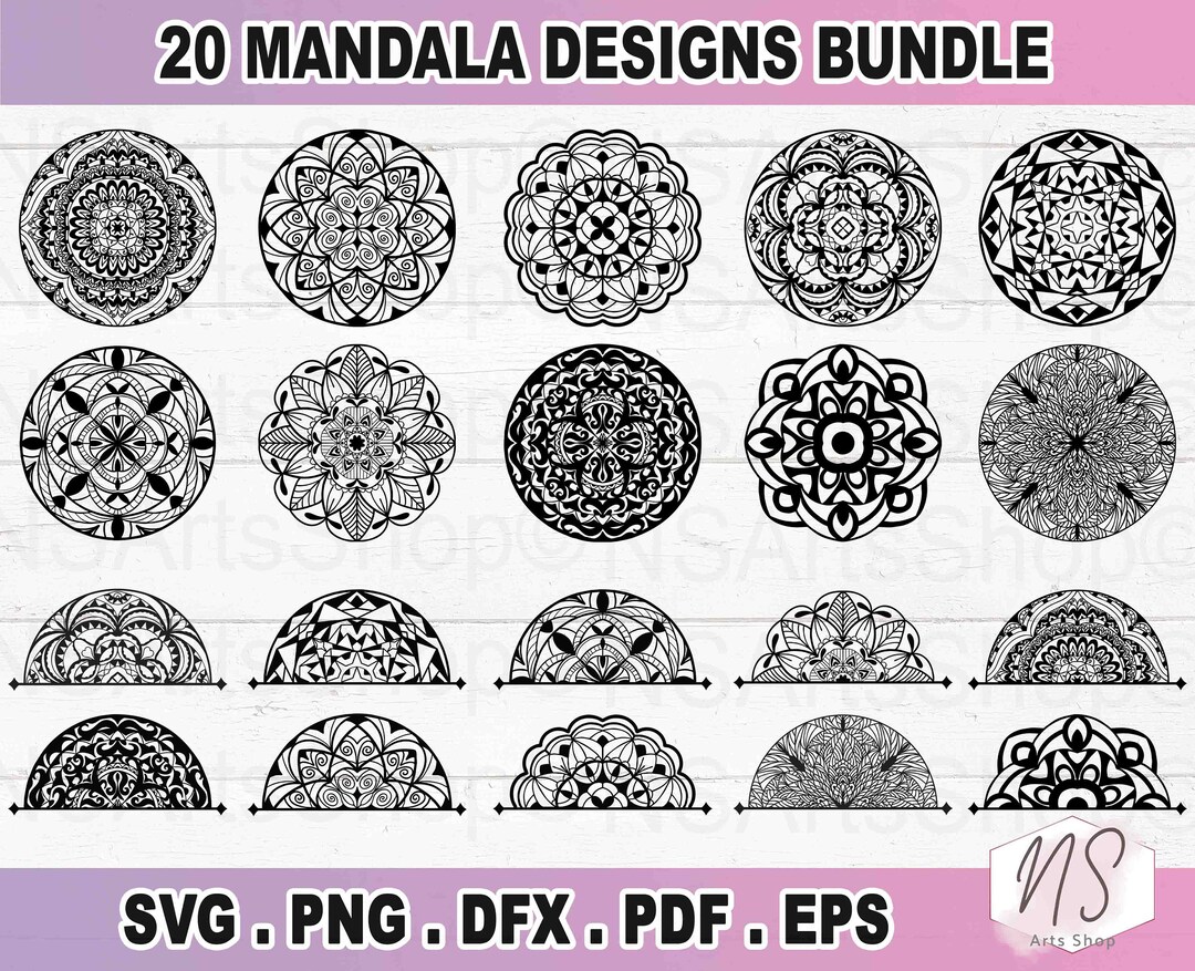 Mandala Svg Designs Mandala Svg Bundle Mandala Svg for - Etsy
