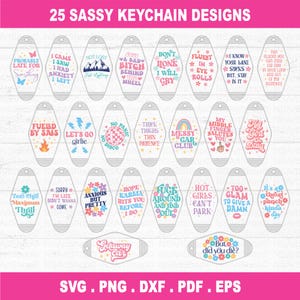 Sassy Motel Keychain SVG Bundle, Funny Motel Keychain Svg, Retro Hotel ...