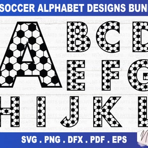 Soccer SVG Bundle, Soccer Letters and Numbers Svg, Monogram Soccer Svg ...