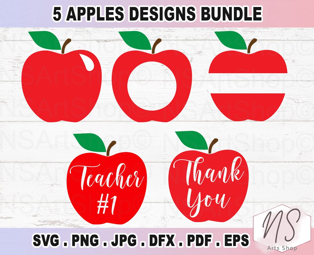 Apple SVG, Apple Monogram Frame SVG, Apple Name Frame SVG, Digital ...