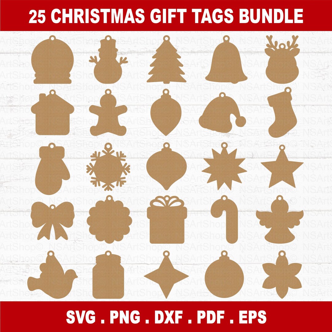 Christmas Gift Tags Svg Bundle, Christmas Svg Cut File, Santa Svg - Etsy
