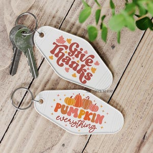 Fall Motel Keychain SVG: Autumn, Thanksgiving, Pumpkin, Hotel Keychain ...