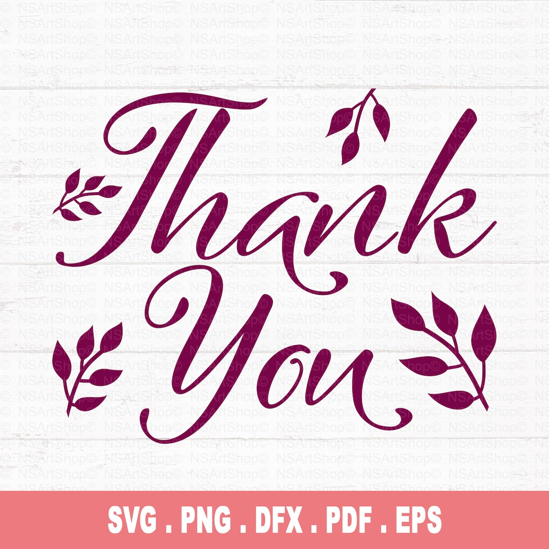 Thank You SVG, Thank You Clipart SVG, Wedding SVG, Thank You Business ...