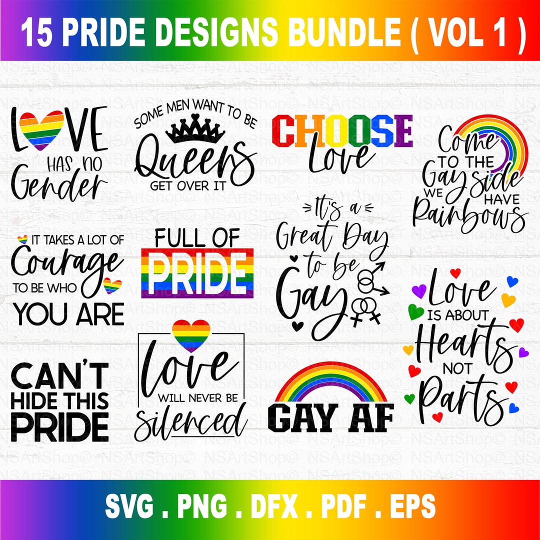 Pride SVG Bundle, LGBTQIA SVG Bundle, Pride Svg, Rainbow Svg, Pride Svg ...