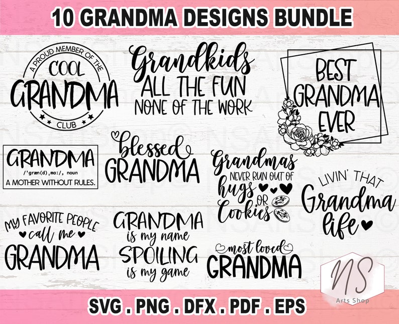 Grandma Svg Bundle Grandma Shirt Svg Blessed Grandma Svg Etsy Canada