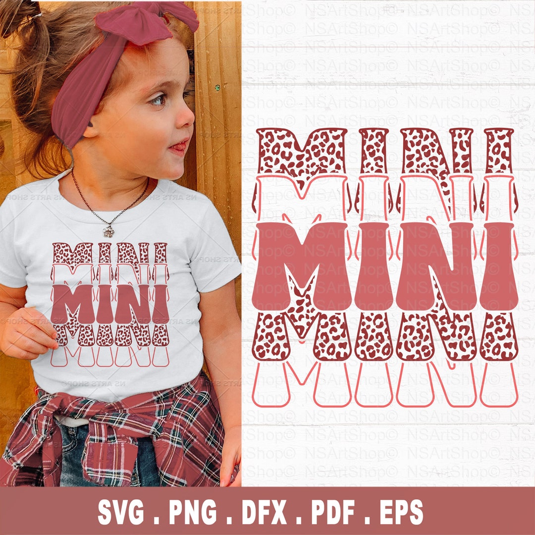 Retro Mini Svg, Mini Svg, Mom Life Svg, Leopard Mini Svg, Mini Clipart ...