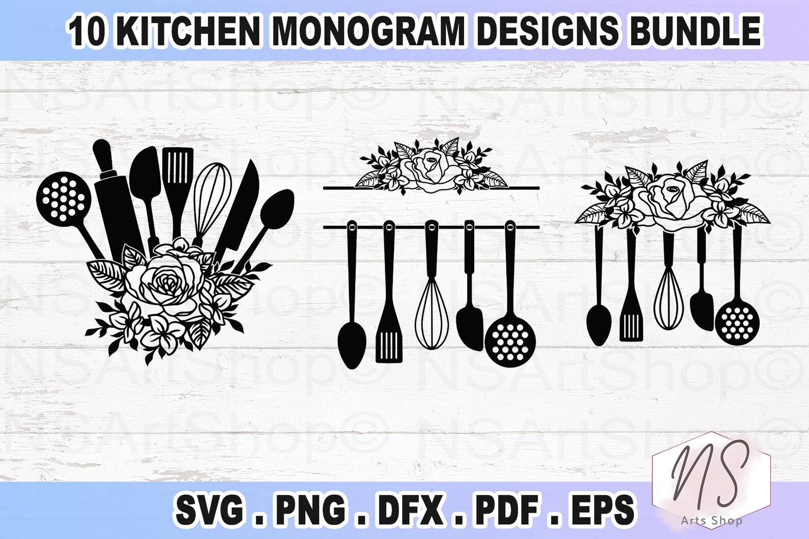 Kitchen Split Frame SVG Kitchen Svg Kitchen Monogram Svg - Etsy