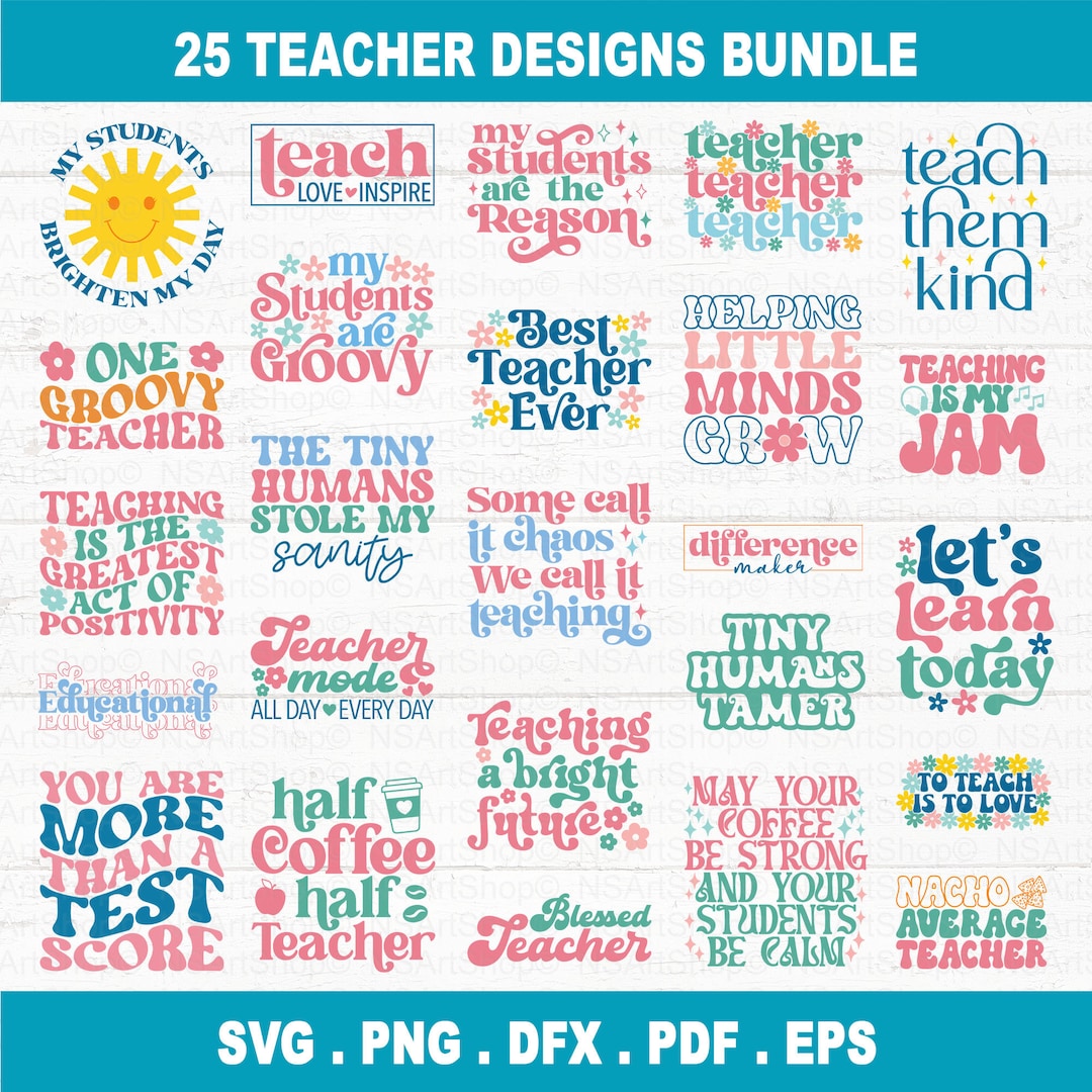 Teacher Svg Bundle, Teacher Quote Svg, School Svg, Teacher Svg, School ...
