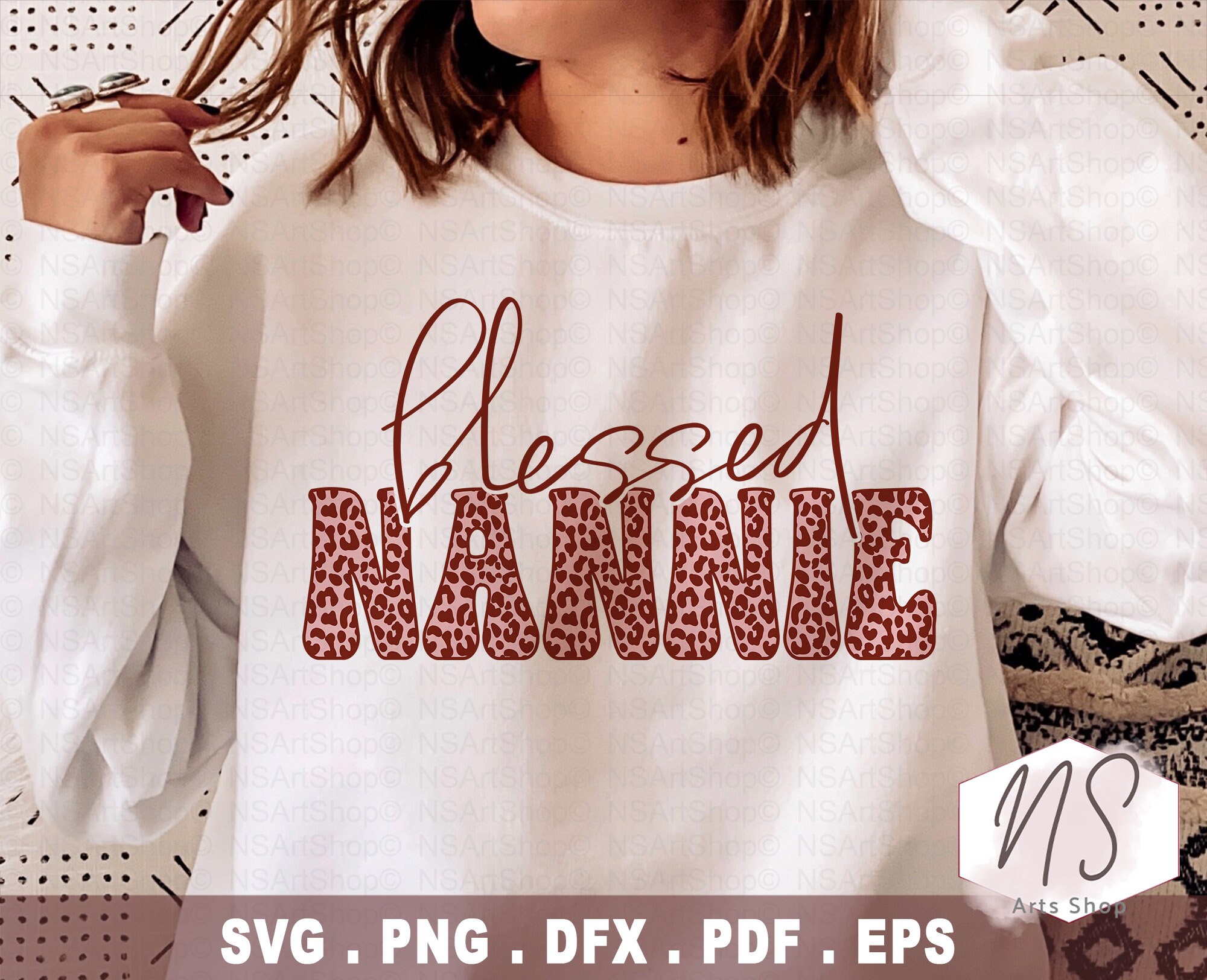 Blessed Nanny Svg Nannie Svg Nannie Png Nanny Svg Retro - Etsy